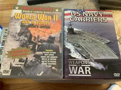 Two Military DVDs..World War II War in Europe (2 DVD Set) and US Navy ...