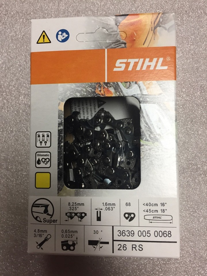 Stihl 26RS 68 Chain 18" / 16" .325" .063 68DL 3639 005 0068 OEM FULL ...