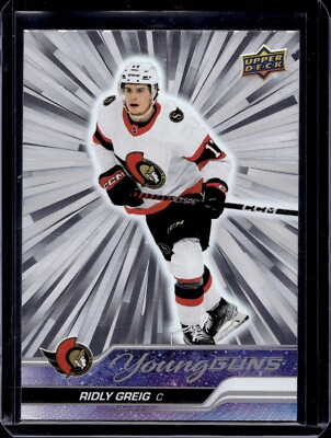 Ridley Greig - Young Guns - Outburst Silver - 2023-24 Upper Deck Series ...