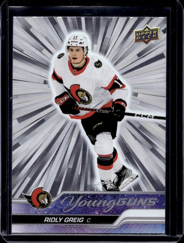 Ridley Greig - Young Guns - Outburst Silver - 2023-24 Upper Deck Series ...