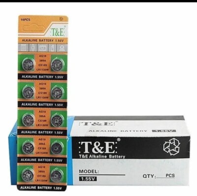 10 X PCs AG10 GP189 SR54 LR1130 L1131 1.5V Alkaline Button Cell Battery ...