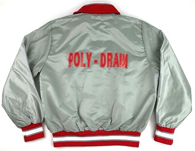 Gem Sportswear Vintage Poly Drain Baughman Tile Gray Satin Bomber ...