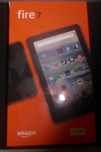 Amazon Fire 7 16GB 7" Tablet (2022 Release) - Black Sealed Retail Box ...