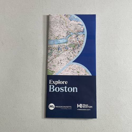 Explore Boston Massachusetts 2025 Fold Out Map w/ Subway & Transit ...
