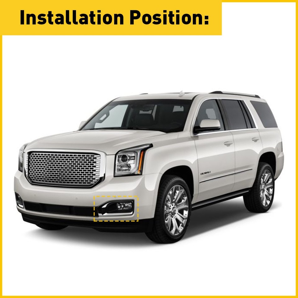 Driver Side Left Light Fog Lamp Chrome Trim Frame Cover Fit Yukon GMC ...