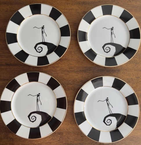 Set of 4 Disney Nightmare Before Christmas JACK SKELLINGTON Dinner ...
