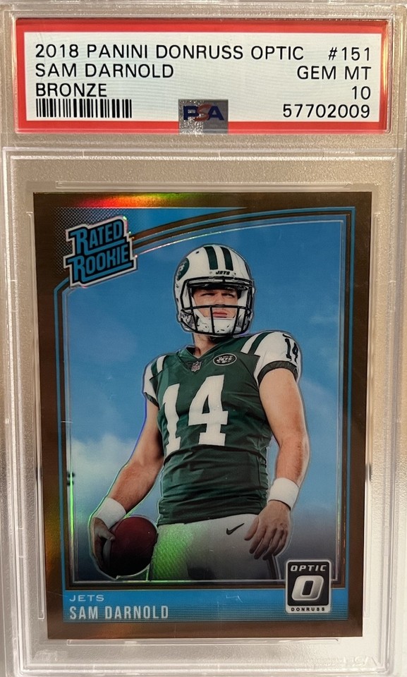 2018 Sam Darnold BRONZE Donruss Optic Rookie #151 PSA 10 GEM MINT Rare ...