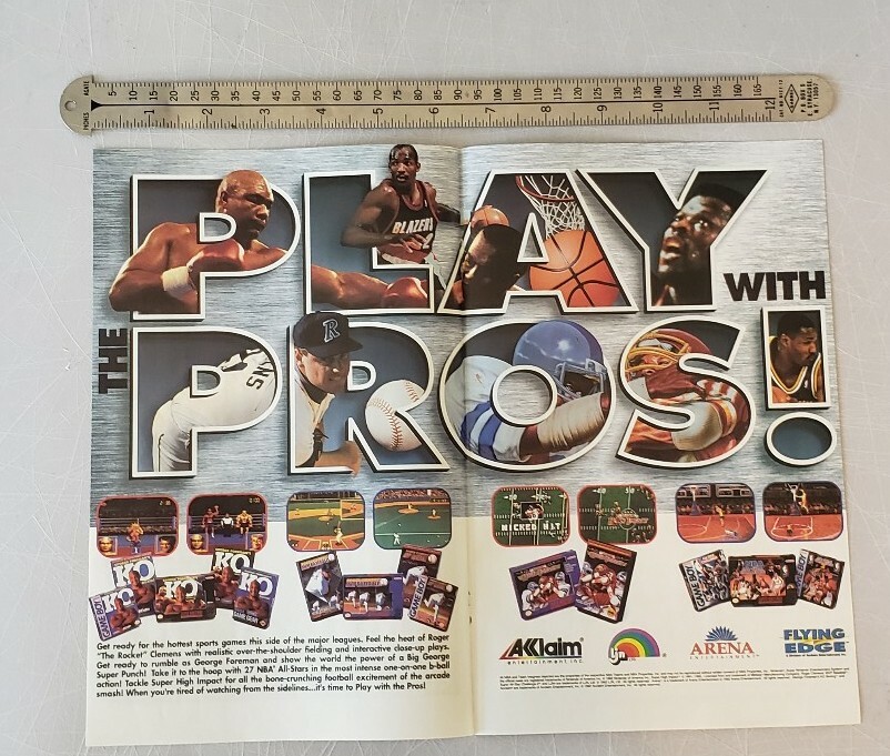 Acclaim Sports Video Games Nintendo RARE Print Advertisement | eBay