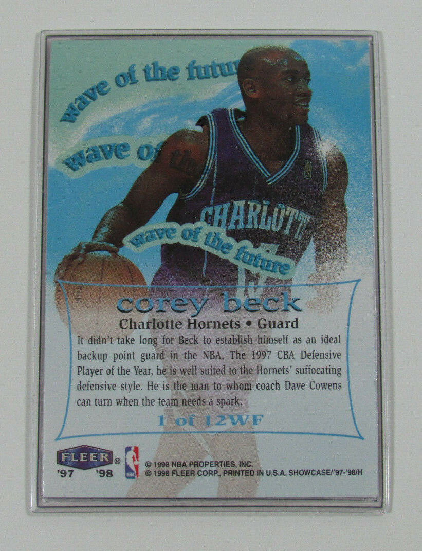 1997-98 FLAIR SHOWCASE COREY BECK WAVE OF THE FUTURE 1 OF 12WF NM CARD ...
