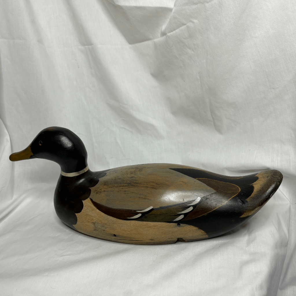 Vintage Tom Tabor Signed Large Mallard Drake 16" Hand Carved Painted ...