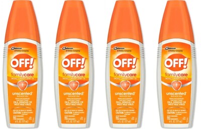 OFF! FamilyCare Unscented Insect Repellent Bug spray AloeVera 7% Deet 6 ...