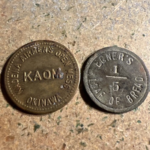 2- Old Trade Tokens For Auction W-925 | eBay
