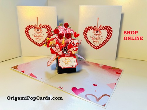 Origami Pop Cards Happy Valentine's Day Romantic Gift Hampers Handmade ...