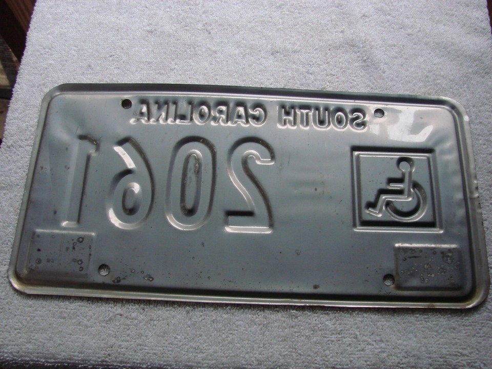 1990 HANDICAP SOUTH CAROLINA SC. LICENSE PLATE # 2061 | eBay