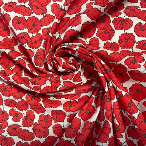 Poppy Poly Cotton Fabric 45"/114cm Wide Per Metre Crafts, Bunting ...
