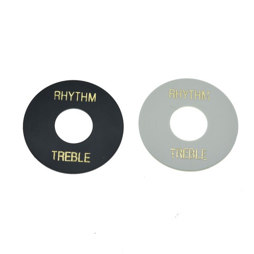 Black and White LP Toggle Switch Washer Rhythm Treble Ring Plate Fits ...