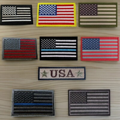 Embroidered American Flags and USA Stars Patch | USA National Flags ...
