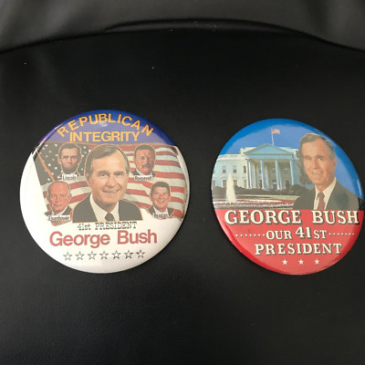 2 George Bush (41) Buttons - B | eBay