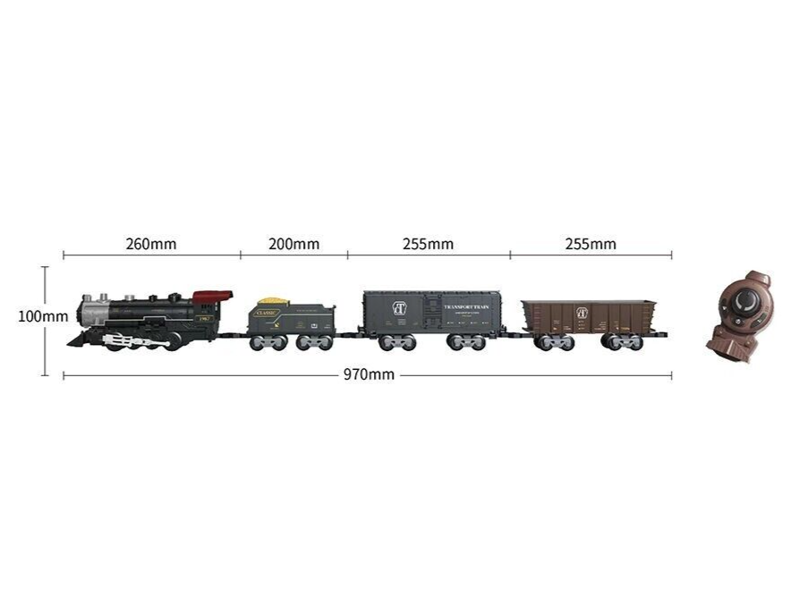 Remote Control Big Scale Steam Train Set with Sound & Light Freight ...