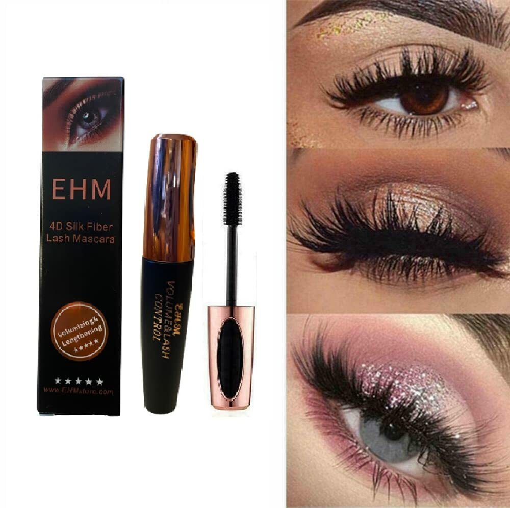 4D Silk Fiber Eyelash Mascara Extension Makeup Black Waterproof Eye ...