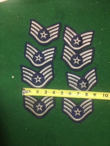 8 - USAF US Air Force Staff Sergeant Chevrons Stripes E5 E-5 Subdued ...