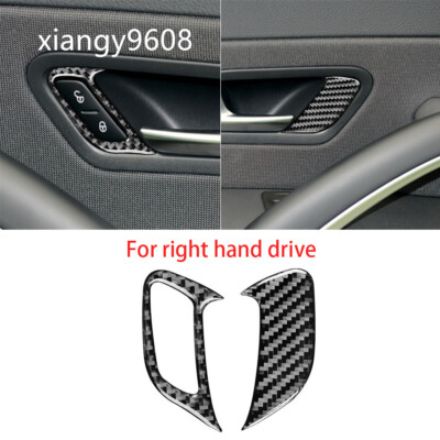 RHD Carbon Fiber Car Door Lock Button Cover For Volkswagen VW Scirocco ...