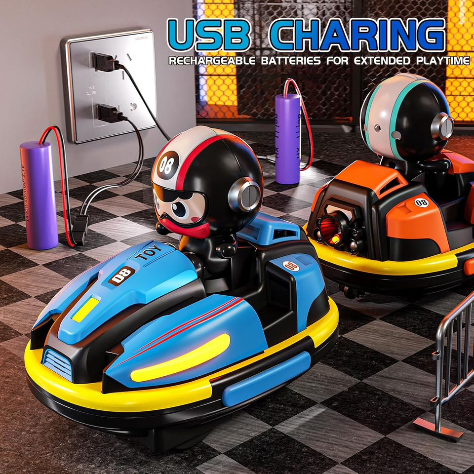 RC Bumper Cars Set for 2 Players, 2.4 Ghz Remote Control Battle Race ...