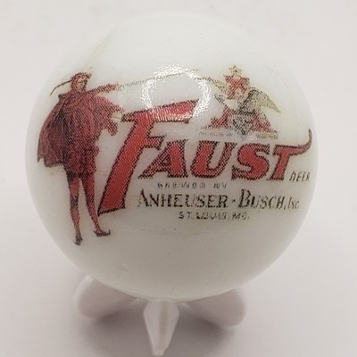 Faust Beer Advertisement 1" Shooter Marble With Stand 6-9 | eBay