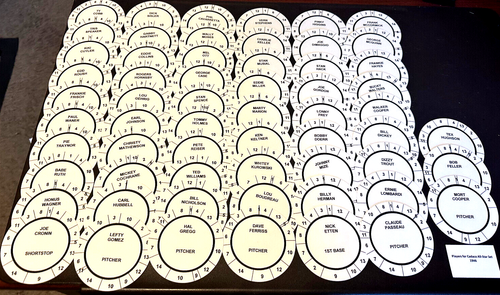 Players for 1946 Cadaco All-Star Baseball Game 60 Pre-Cut Full-Face ...