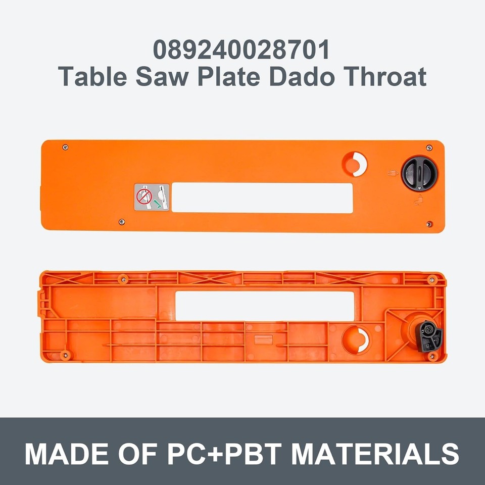 Table Saw Plate Dado Throat for Ridgid R4514, R4514T, R4518, R4518T ...