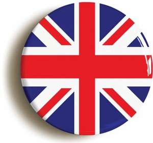 UNION JACK BADGE BUTTON PIN (1inch/25mm diameter) BRITISH FLAG MOD ...