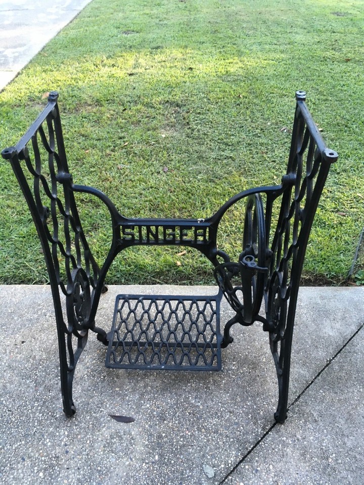 Vintage Singer Treadle Sewing Machine Base Iron Stand Frame 28" High | eBay