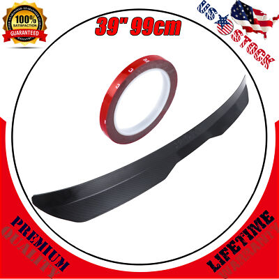 ABS Carbon Fiber Style Rear Trunk Spoiler Wing For Universal Hatchback ...