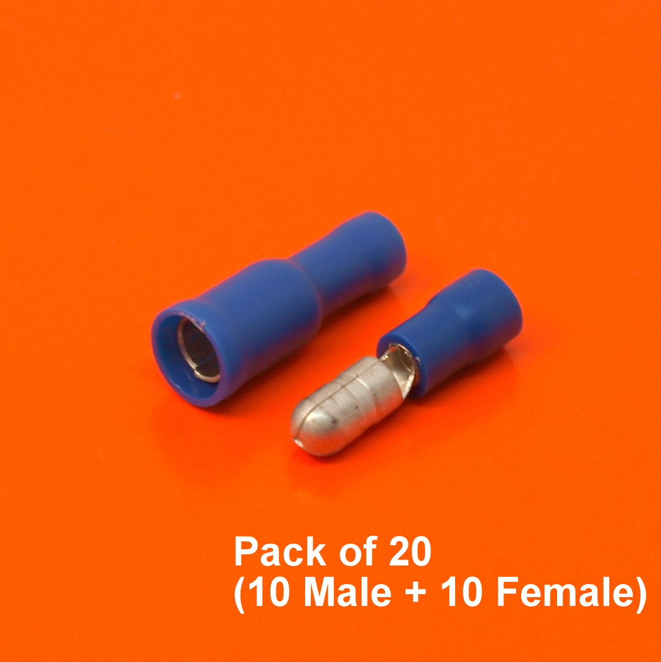 Quality Blue 4mm Bullet Connector Insulated Crimp Electrical Terminals ...