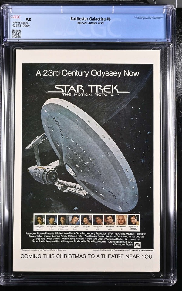 BATTLESTAR GALACTICA #6 CGC 9.8 WHITE PAGES // MARVEL COMICS 1979 | eBay