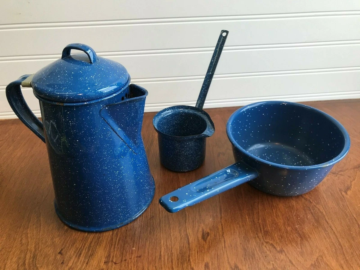 Blue Enamel Camping Cookware