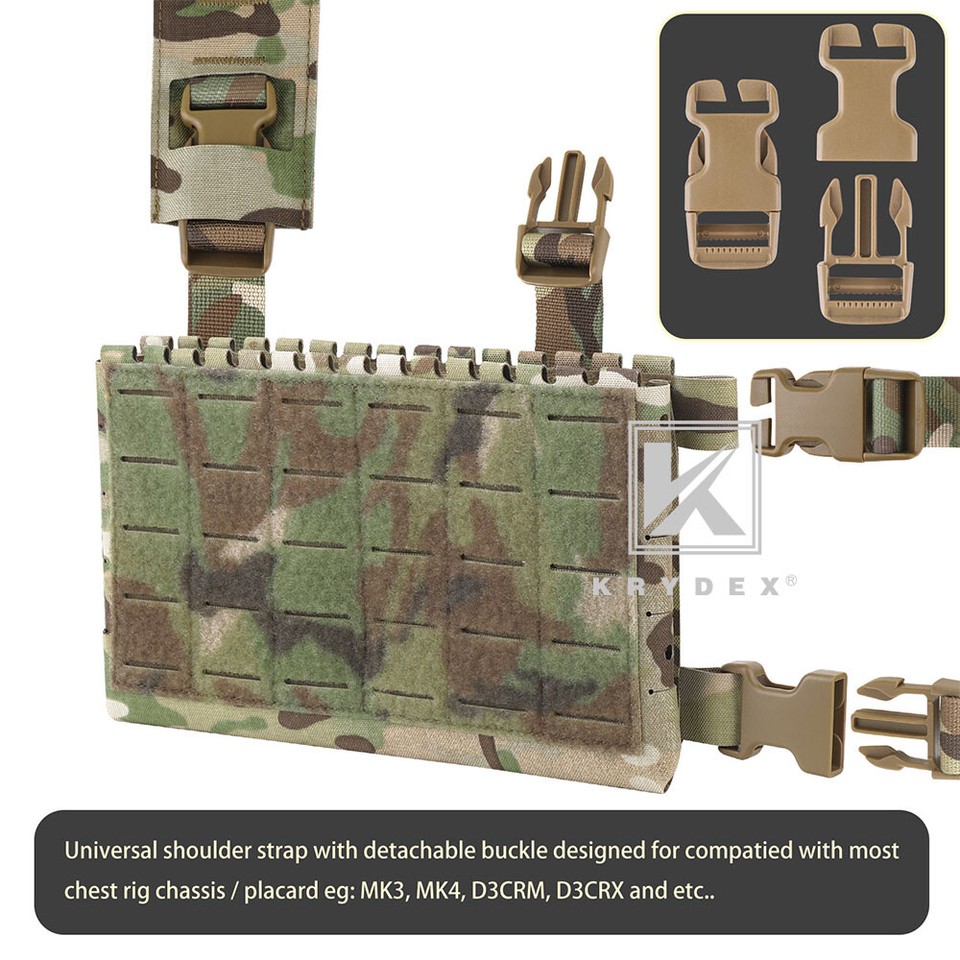 KRYDEX MK5 Micro Fight Chest Rig Placard Laser-cut MOLLE H Harness Fat ...