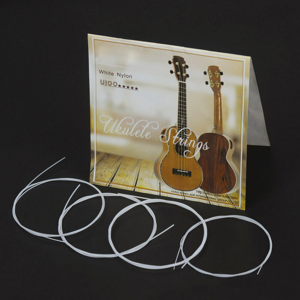 White Ukulele Ukelele Uke Strings Nylon Material, 4pcs/set (Package ...