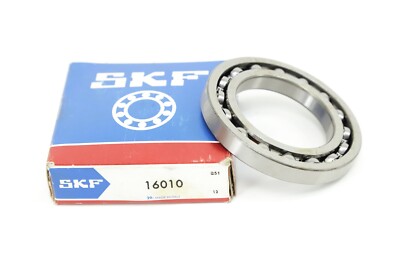 SKF Deep Groove Open Ball Bearing, 50x80x10mm, No Seals | SKF 16010 | eBay