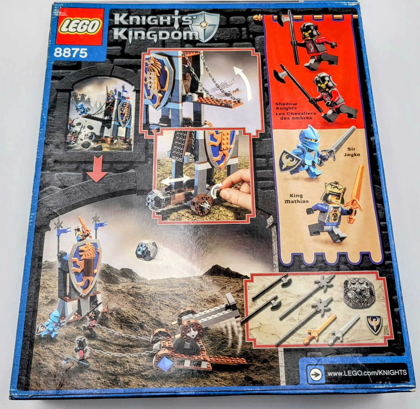 LEGO Knights' Kingdom King's Siege Tower Castle 8875 Mathias Jayko New ...