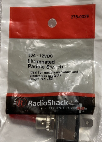 Radio Shack 12VDC, 30A Red Illuminated Paddle Switch 275-0026 | eBay