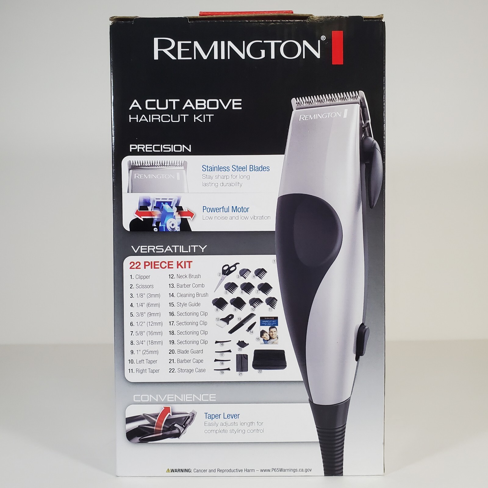 Remington A Cut Above Haircut Kit 22 Piece Stainless Steel Blade ...