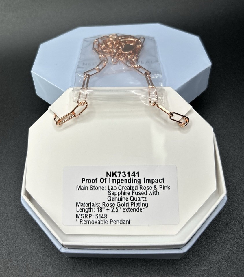 Bomb Party Necklace NK73141 ‘Proof Of Impending Impact’ Rose & Pink ...