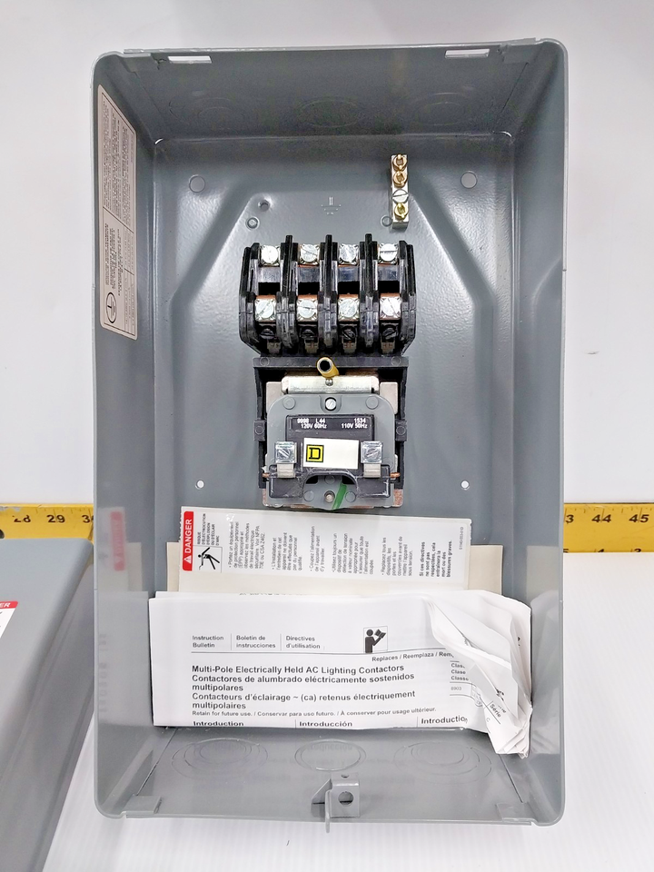 New Square D 4 Pole Enclosed Lighting Contactor 120 VAC 8903LG40V02 | eBay