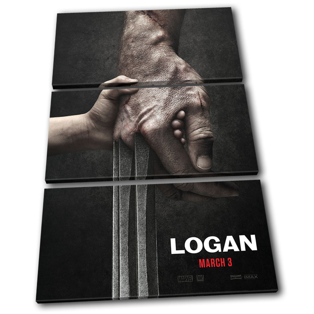 Logan Claws X-Men Poster Movie Greats TREBLE CANVAS WALL ART Picture ...