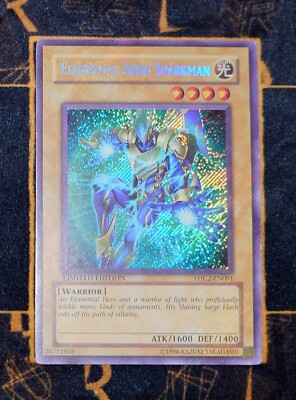 YUGIOH Elemental HERO Sparkman (EHC2-EN001) Secret Rare Limited Edition Played | eBay
