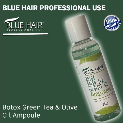 BLUE HAIR PROFESSIONAL Botox Green Tea & Olive Oil Ampoule 60 cc 4 ...