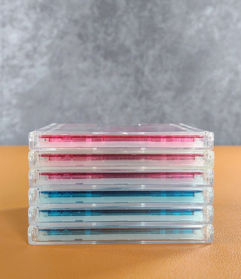 Set of 6 TDK Lucir Pink & Blue Mix Mini Discs, 74 Minutes Each w/ Slip ...