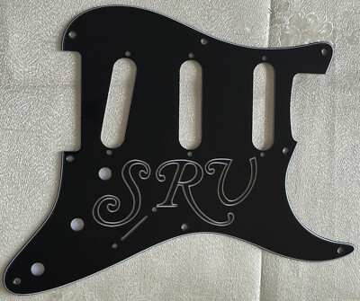 Custom For Fender 8 Screw Stratocaster Strat SRV Logo Guitar Pickguard ...