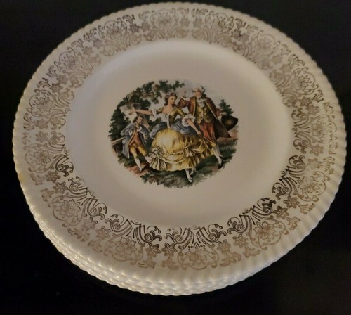 Set of five (5) Sovereign Potters Earthenware 22K Gold, Canada ,Minuet ...